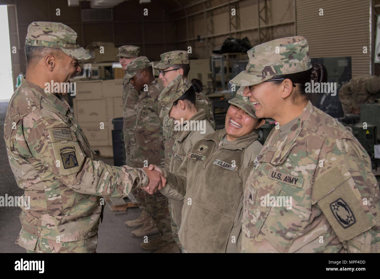 Lt. Gen. Michael X. Garrett (left), the U.S. Army Central Commander ...
