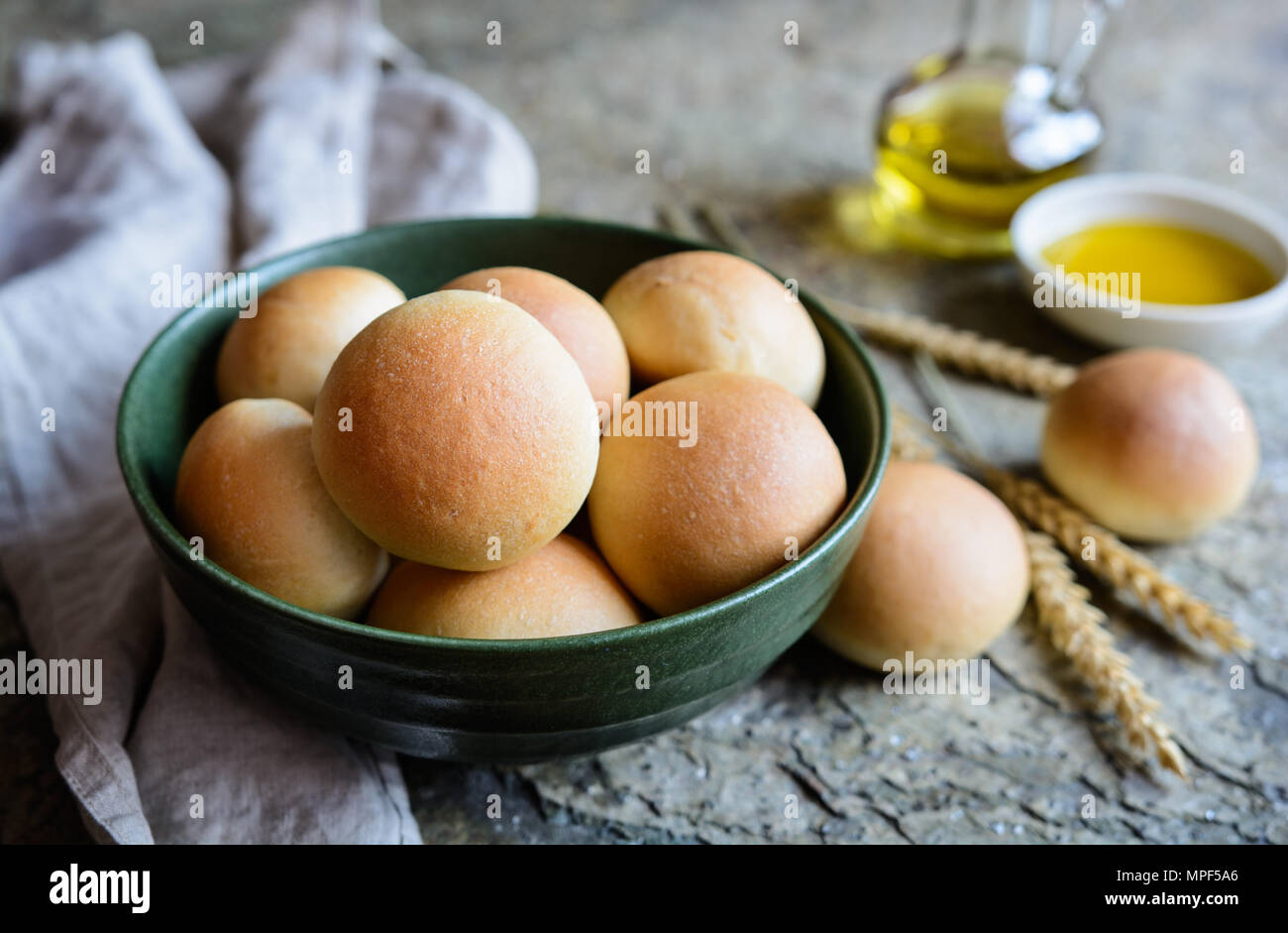Panini All’Olio - traditional Italian olive oil bread rolls Stock Photo ...