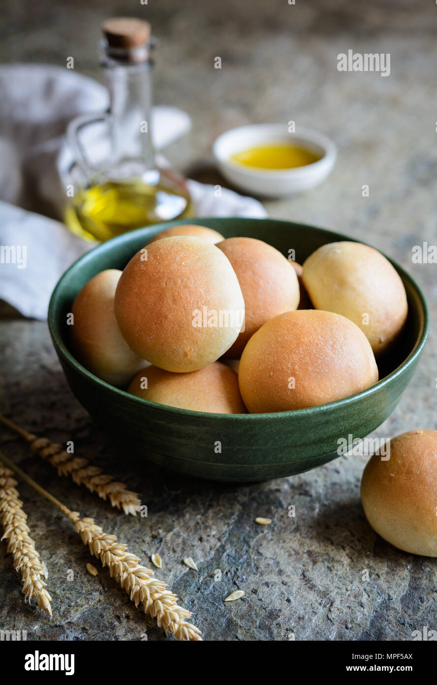 Panini All’Olio - traditional Italian olive oil bread rolls Stock Photo ...
