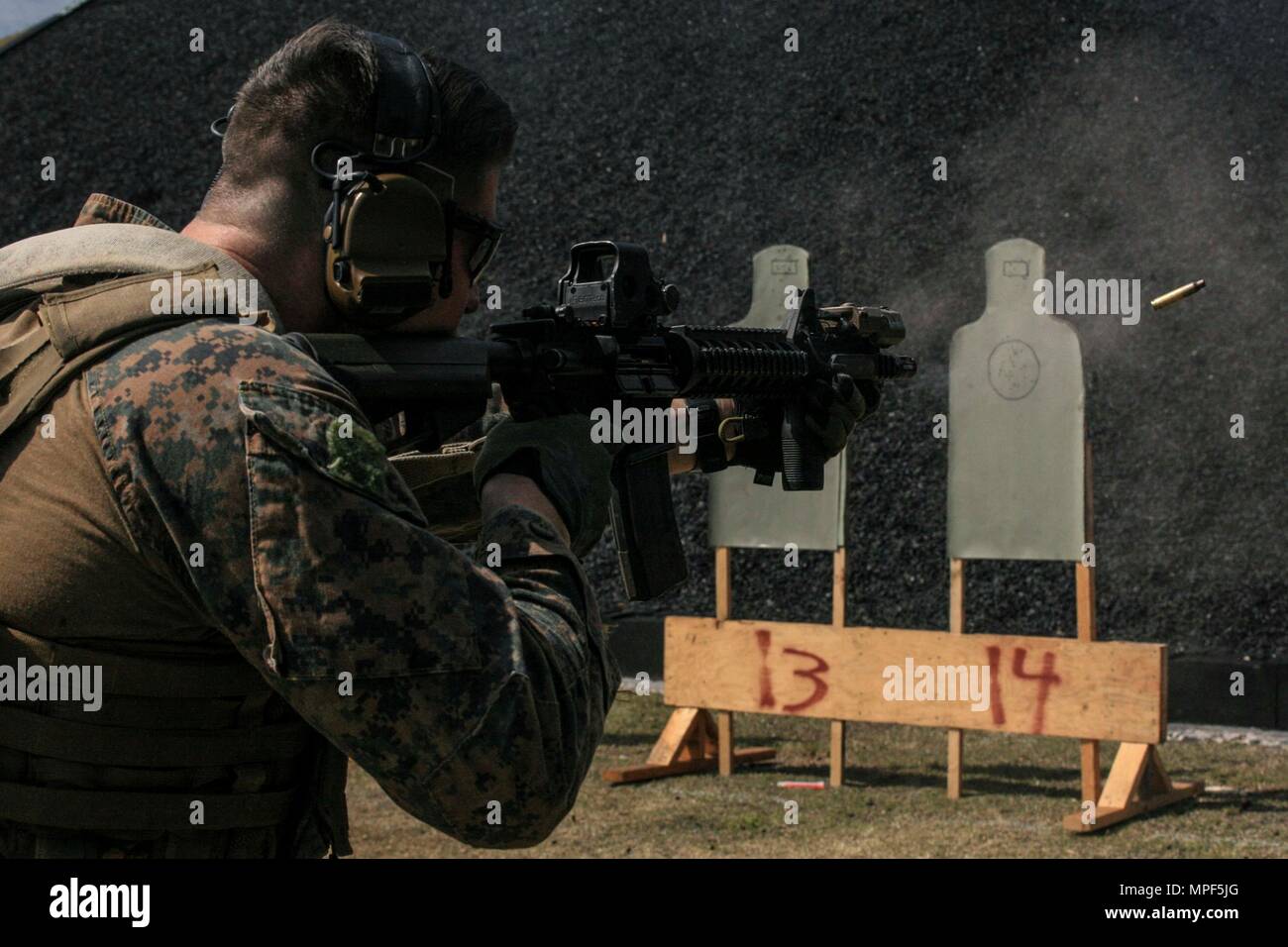U.S. Marine Corps Cpl. Connor Mooney, a reconnaissance Marine with ...