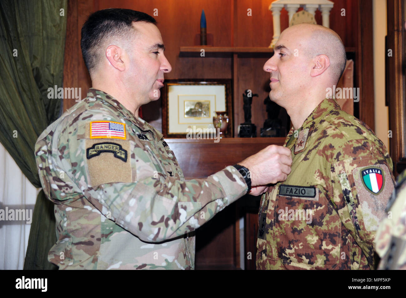 Col. Gregory K. Anderson, Commander of 173rd Airborne brigade (left ...