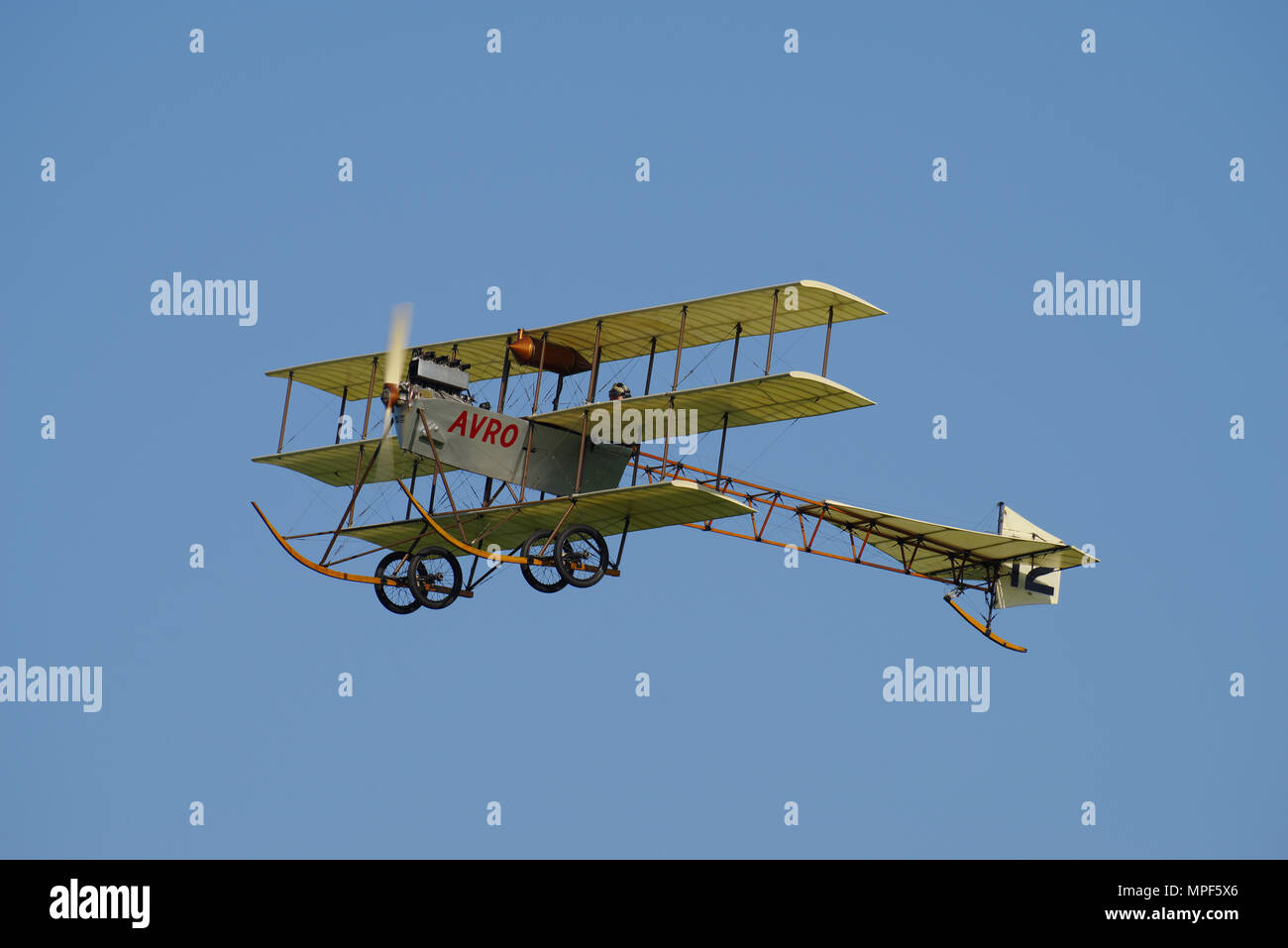 Avro Triplane IV Replica, G-ARSG at Old Warden Stock Photo - Alamy