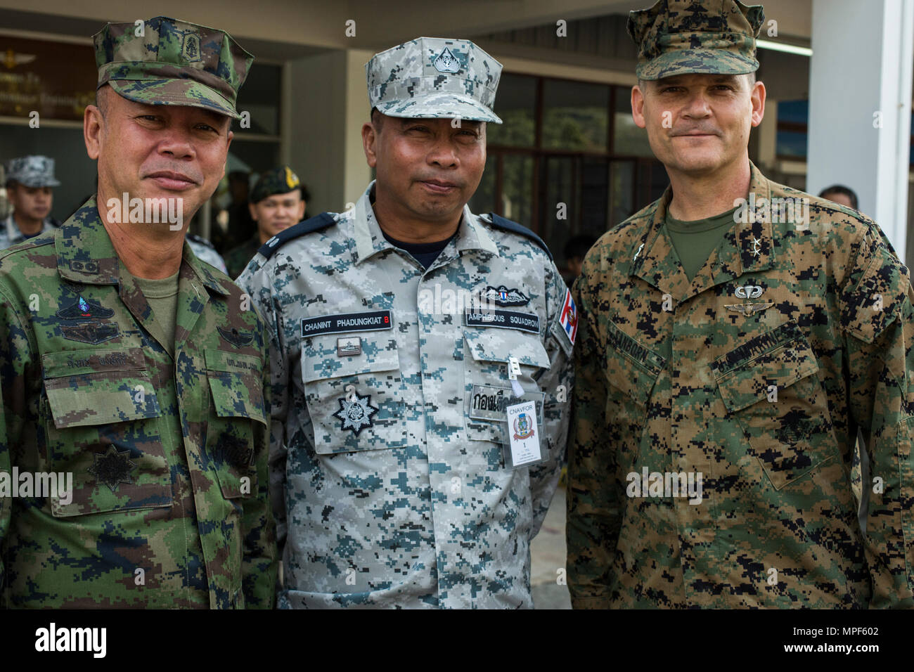 U.S. Marine Corps Maj. Gen. Russell Sanborn (right), 1st Marine ...