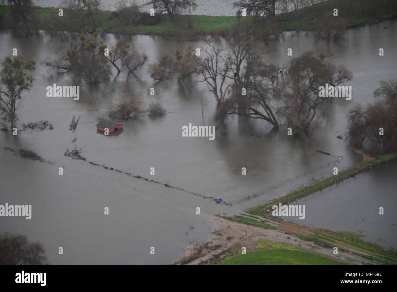 Aerial view of flood damage and assessment from UH-72 Pilotted by Chief ...