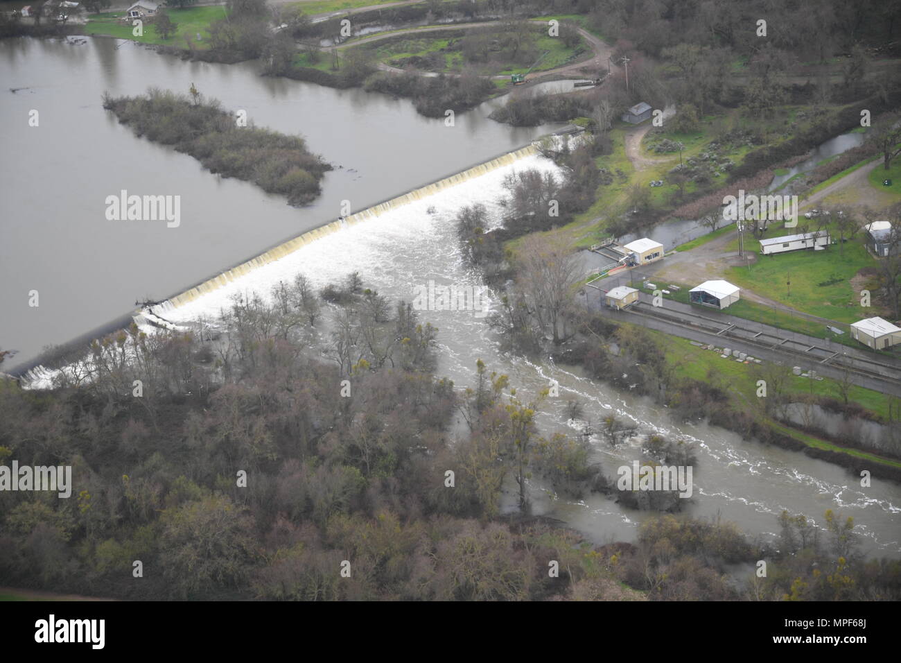 Aerial view of flood damage and assessment from UH-72 Pilotted by Chief ...