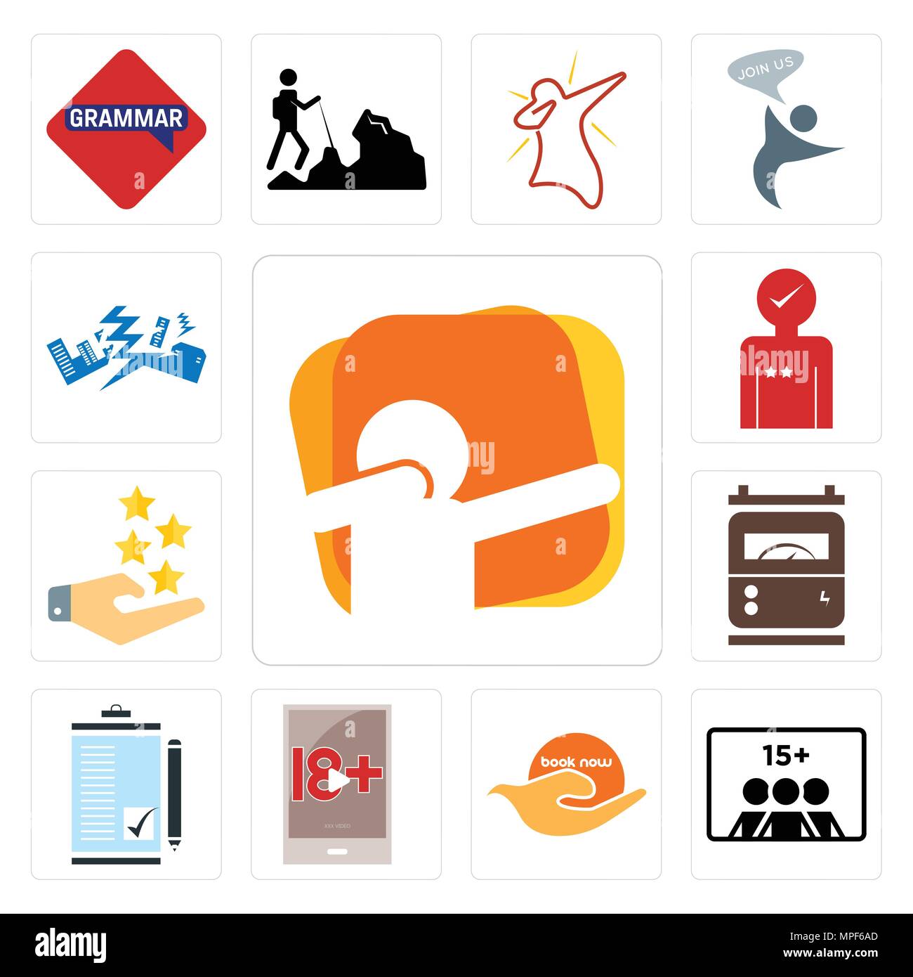 Set Of 13 simple editable icons such as dab, number of players, book ...