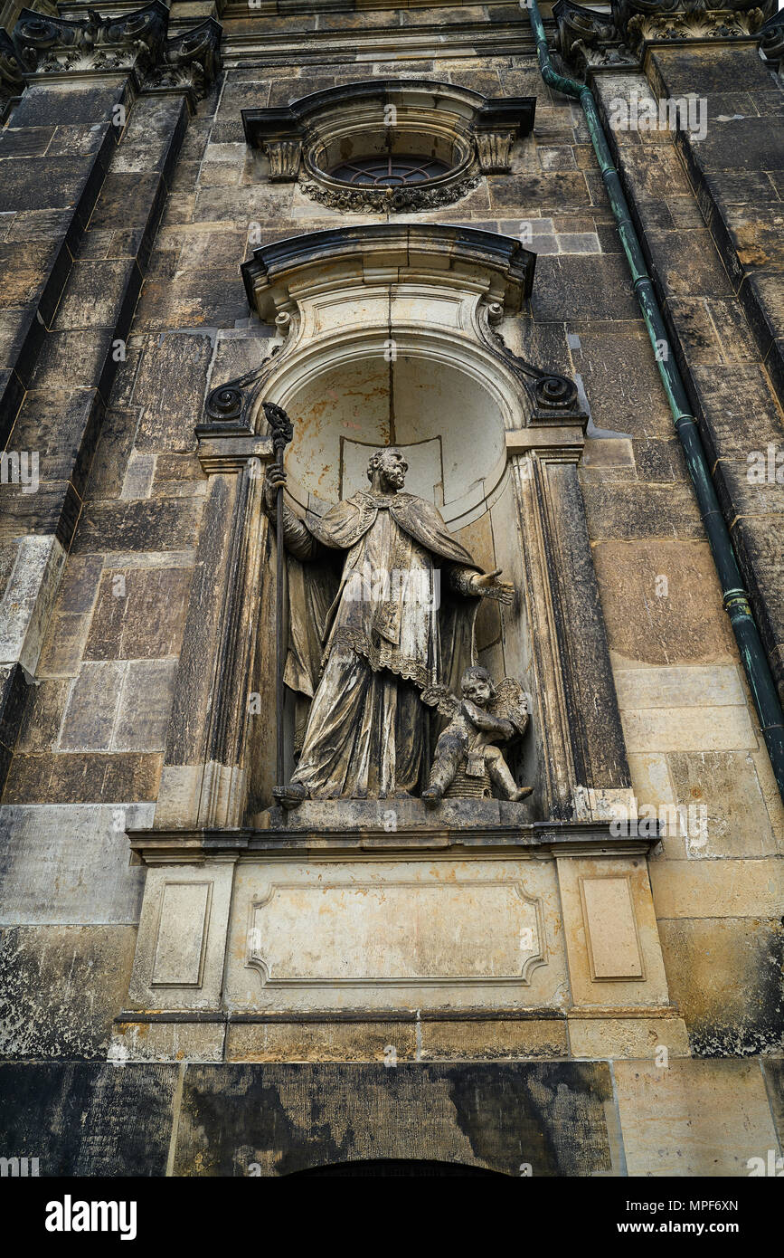 Dresden statue in Hofkirche cathedral at Saxony of Germany Stock Photo ...
