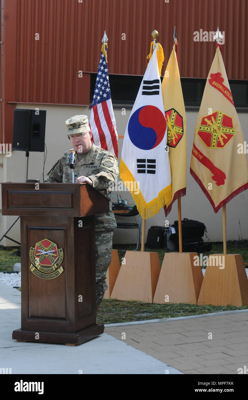 The United States Army Garrison-Humphreys Garrison Commander Col ...