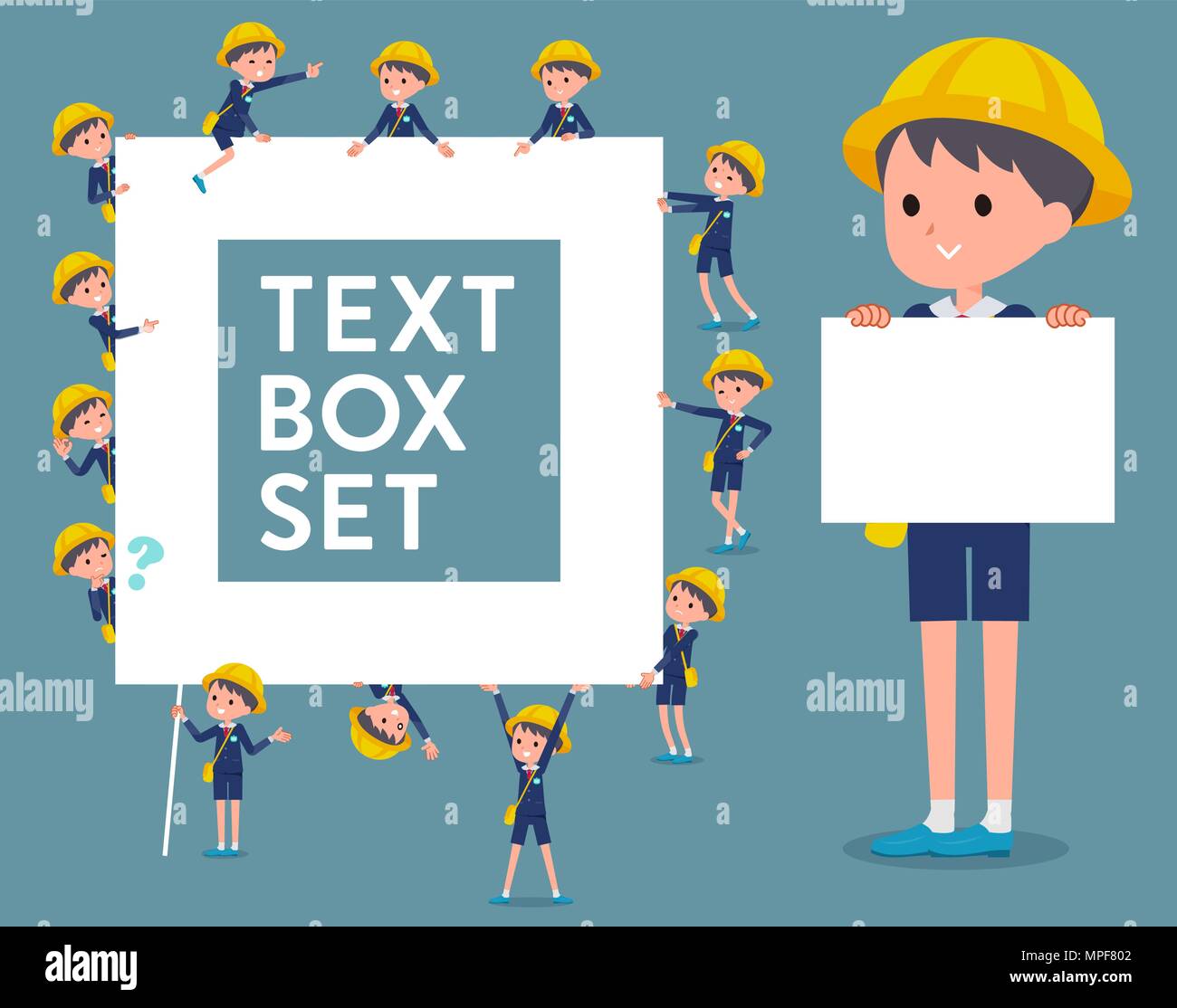 flat type Nursery school boy text box Stock Vector Image & Art - Alamy