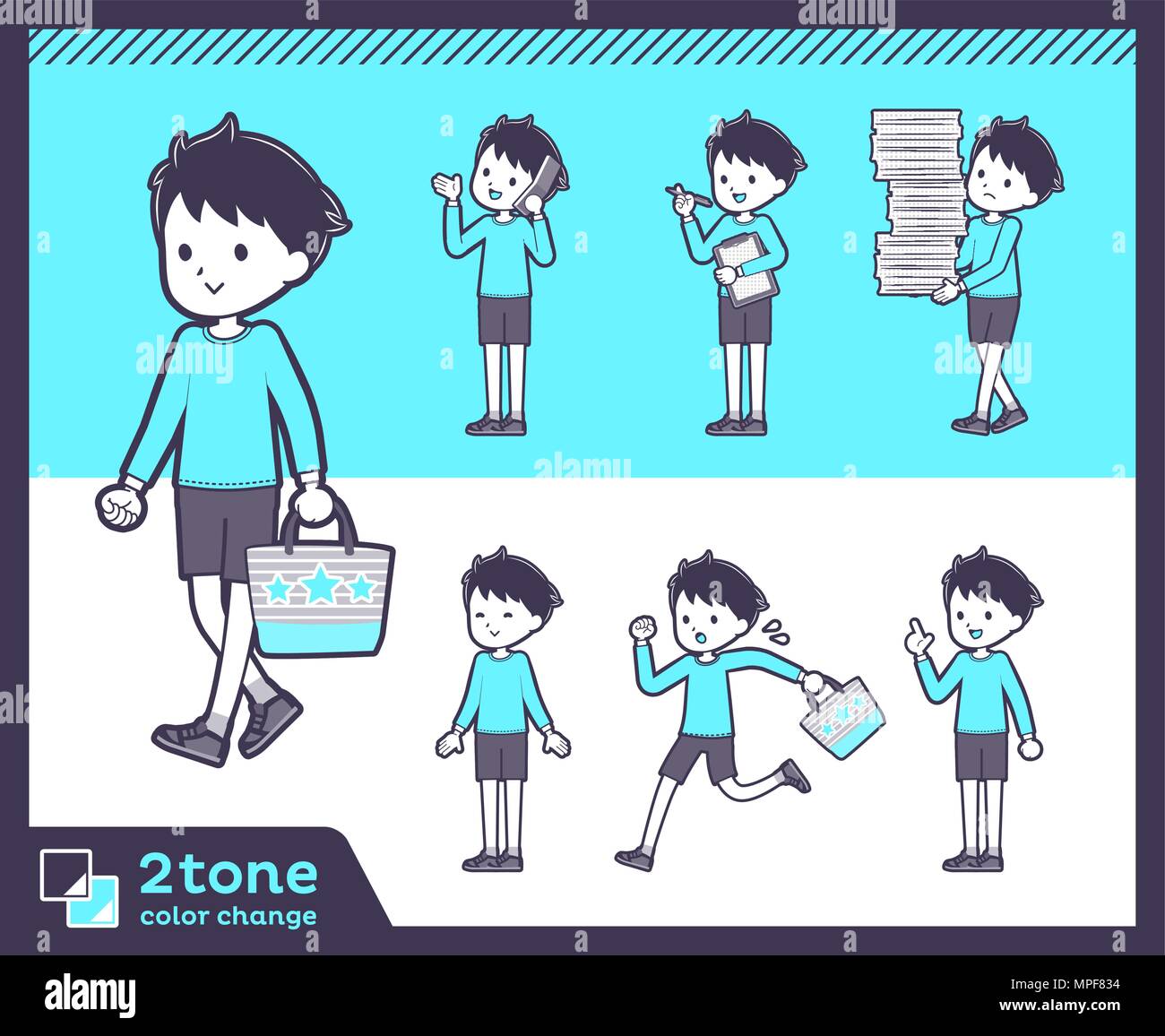 Late for school Stock Vector Images - Alamy