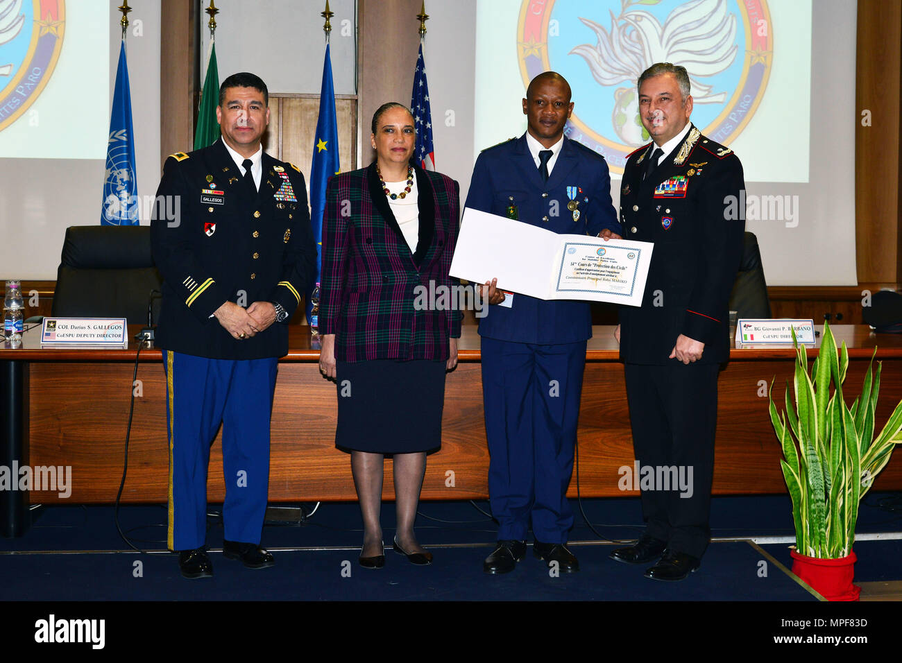 From left to right; U.S. Army Col. Darius S. Gallegos, CoESPU deputy ...