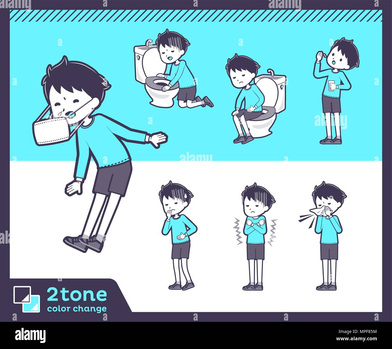 Boy vomiting at school hi-res stock photography and images - Alamy