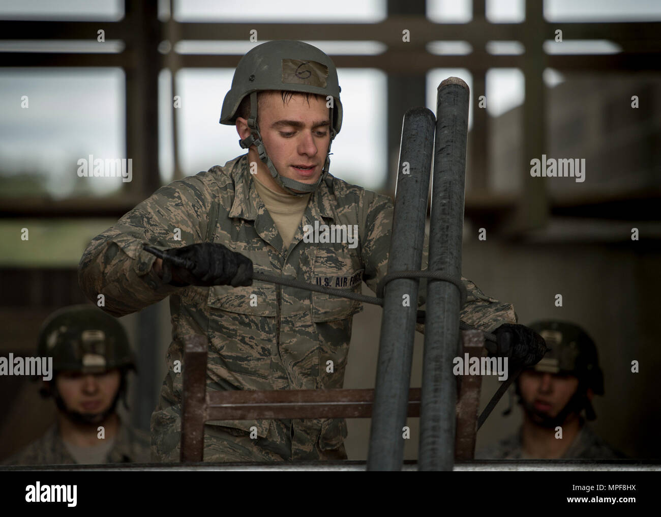 U.S. Air Force Academy Cadet Colton Ervin participate in a skills ...