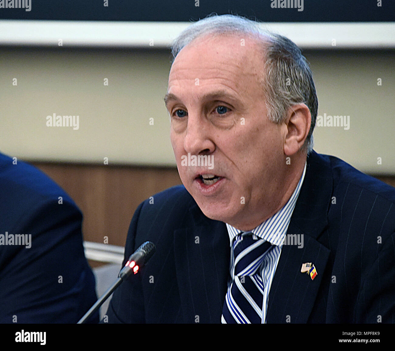 U.S. Ambassador to the Republic of Moldova James Pettit, gives opening ...