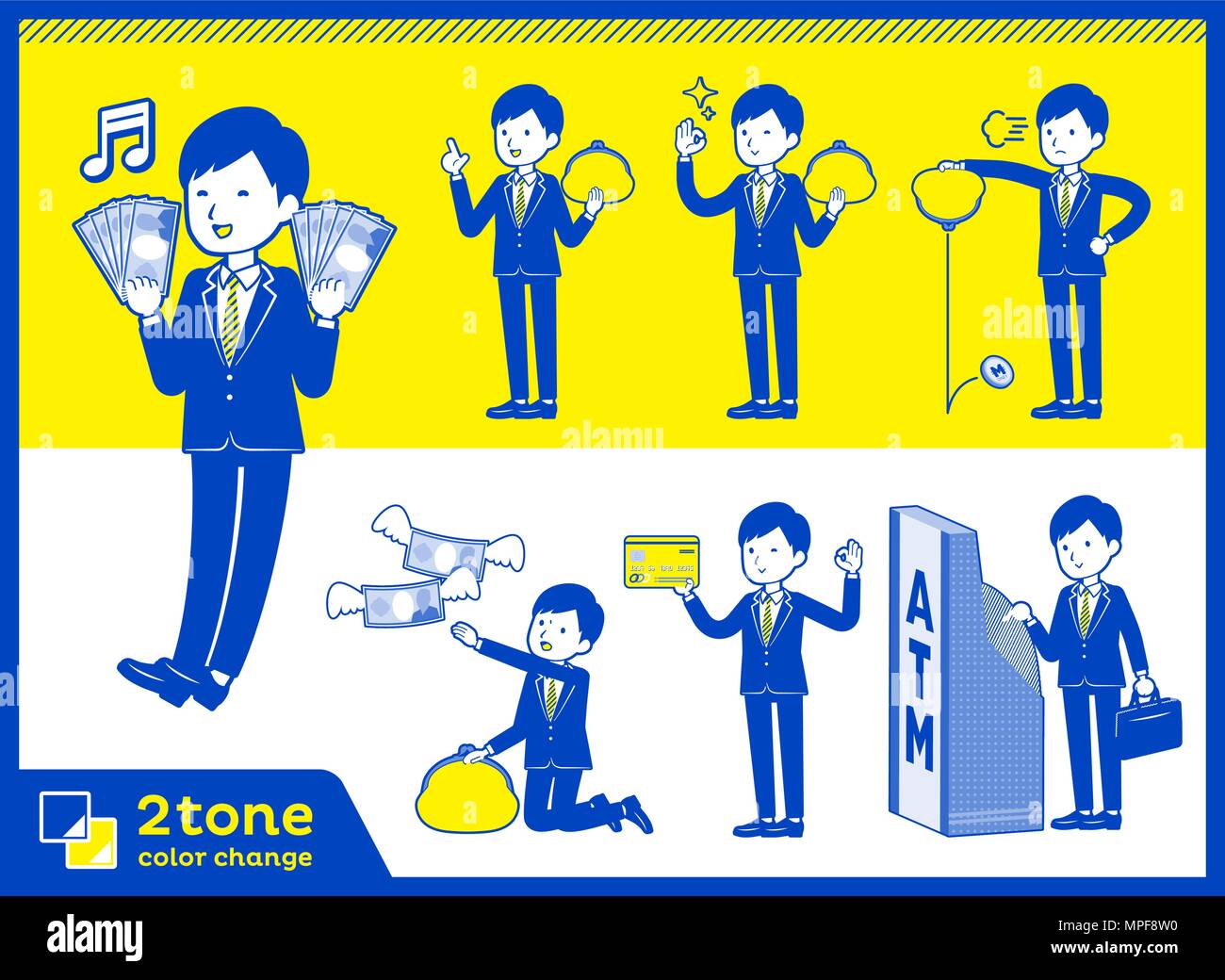 2tone type suit businessman set 11 Stock Vector Image & Art - Alamy