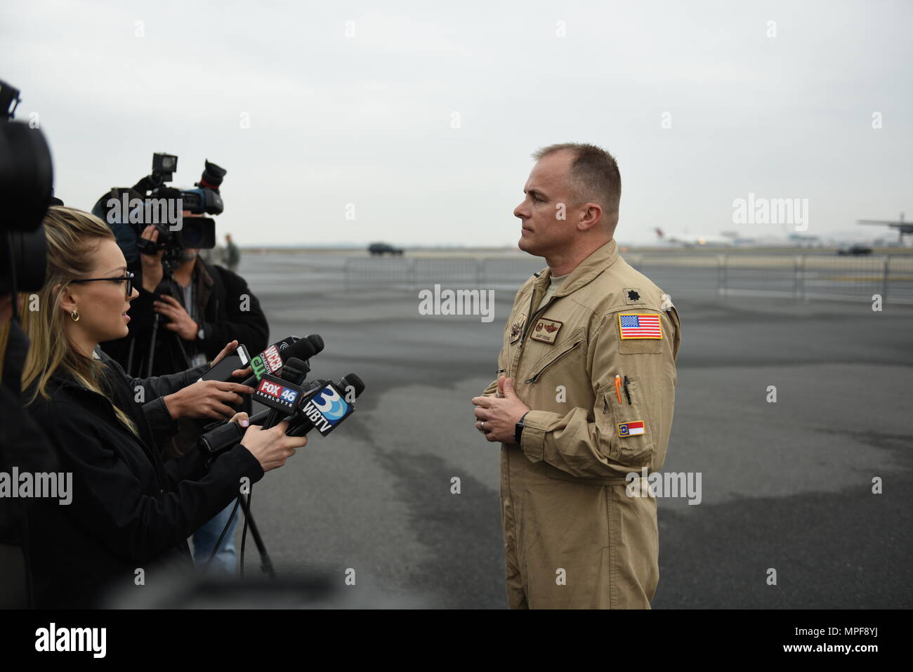 Lieutenant Colonel Gary Dodge answers local media questions before his ...