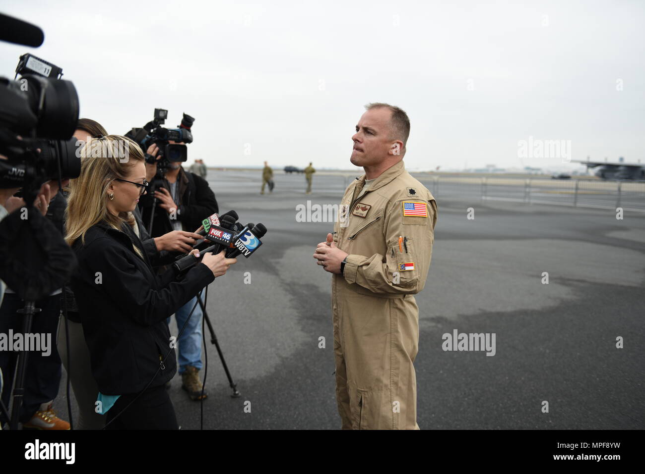 Lieutenant Colonel Gary Dodge answers local media questions before his ...