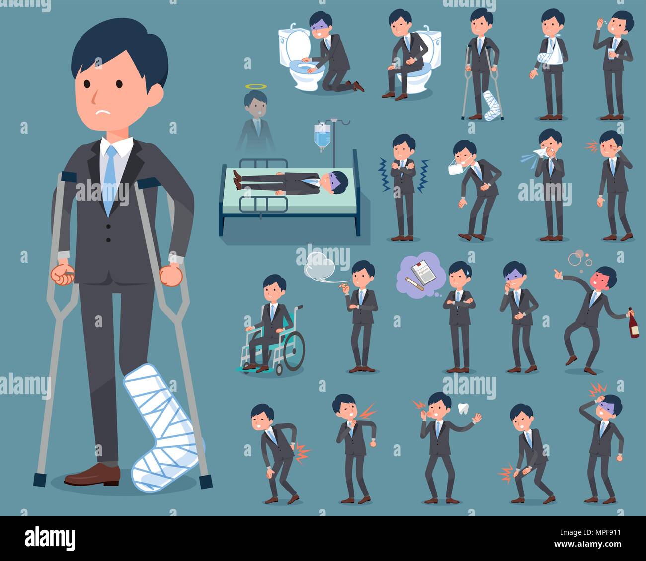 Office sickness Stock Vector Images - Alamy