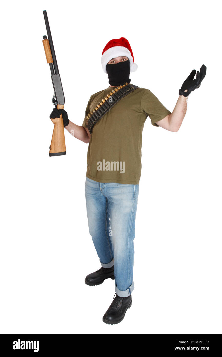 Santa holding gun hi-res stock photography and images - Alamy