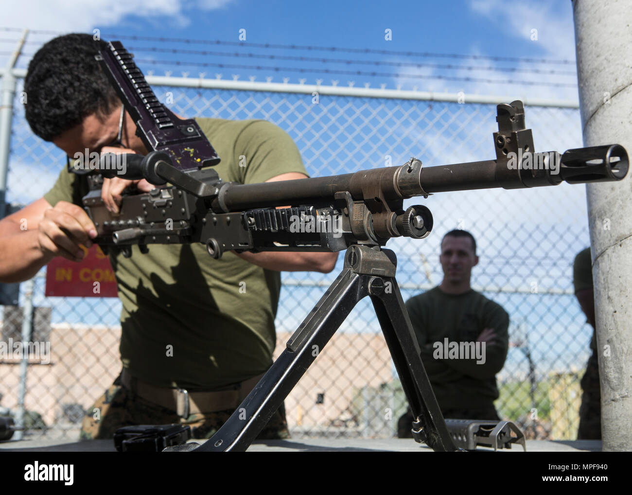 A U.S. Marine with 3d Low Altitude Air Defense Battalion, Marine Air ...