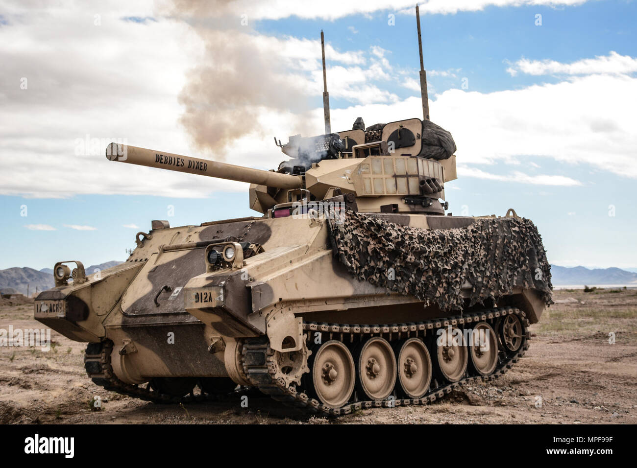 FORT IRWIN, Calif. – A Main Battle Tank from Dealer Troop, 1st Squadron ...