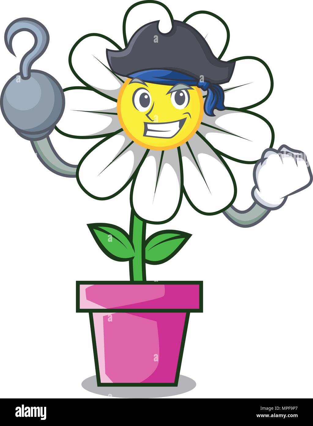 Pirate daisy flower character cartoon Stock Vector Image & Art - Alamy