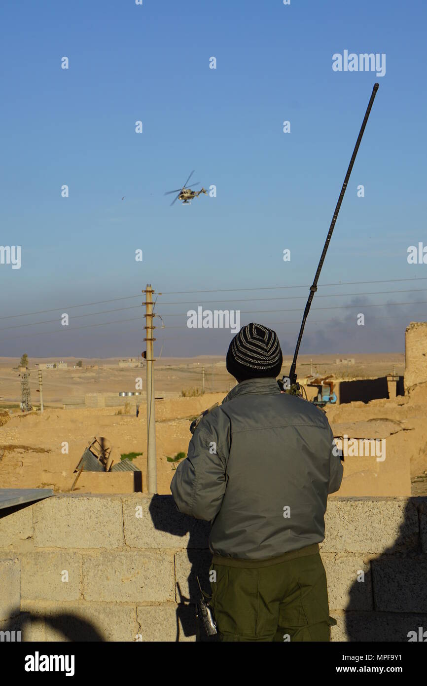 The Iraqi army avaition advisor to the 9th Iraqi Army Division (left ...