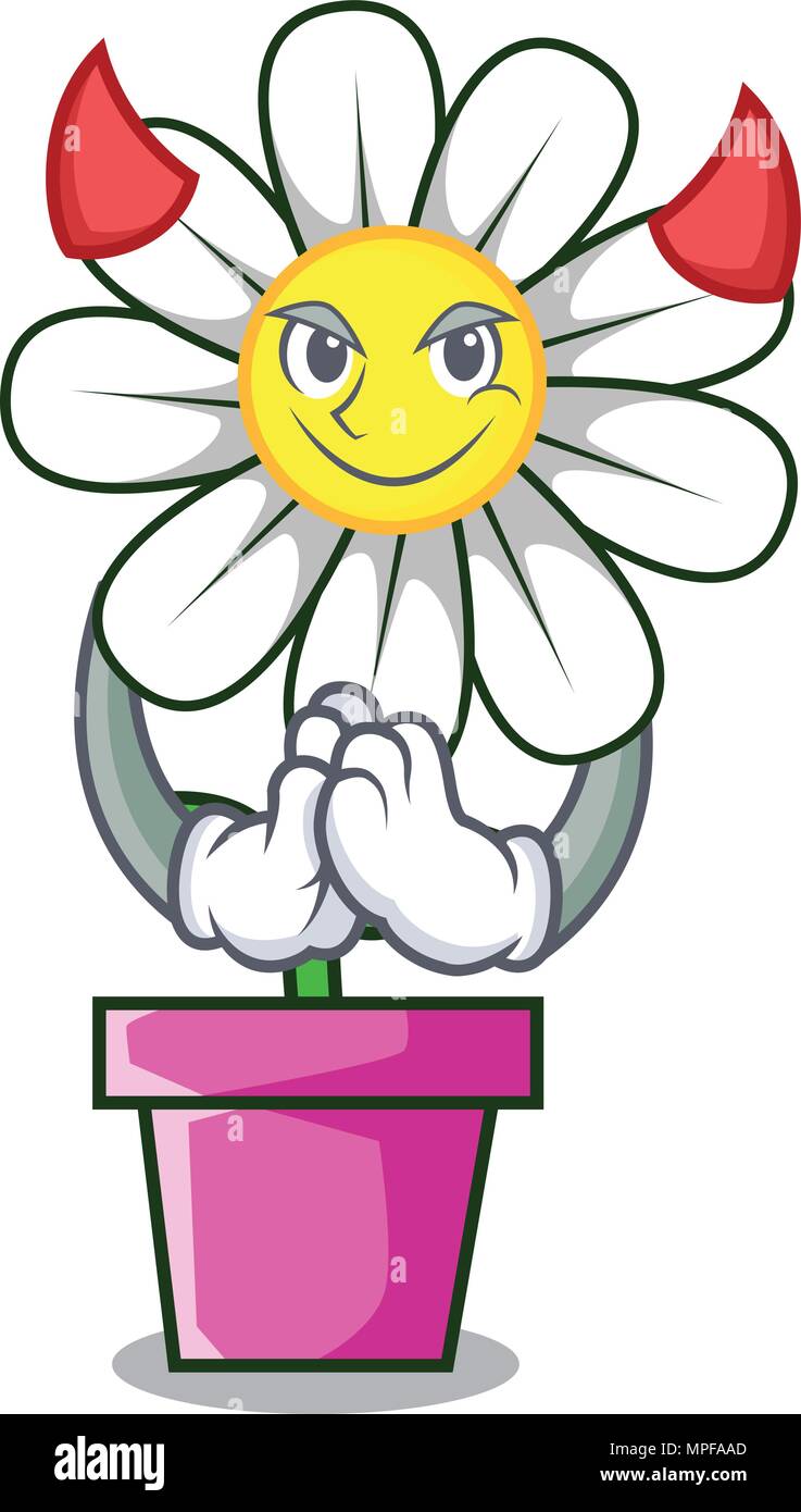 Devil daisy flower mascot cartoon Stock Vector Image & Art - Alamy