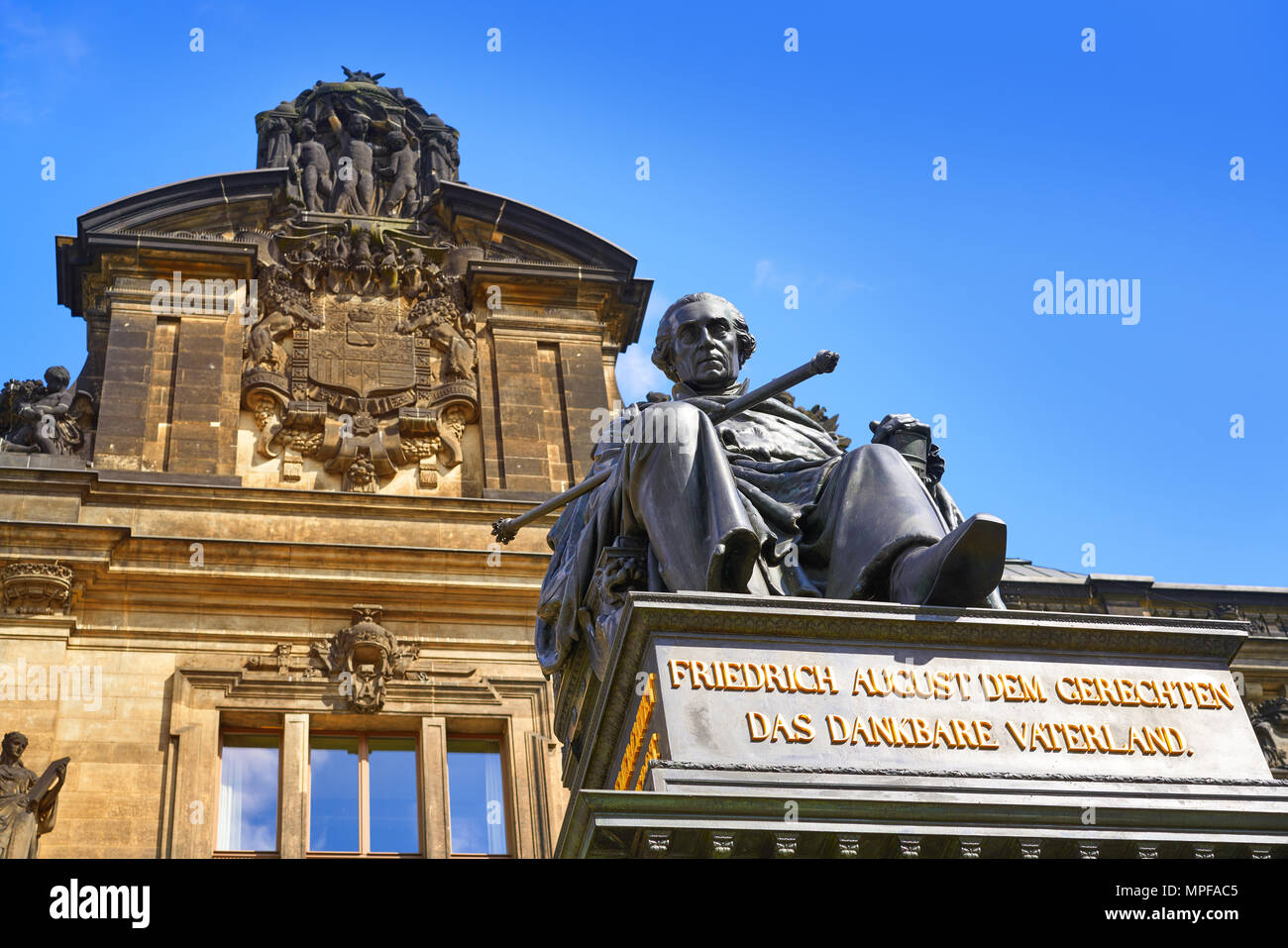 Friedrich August II Denkmal Dresden monument in Germany Stock Photo - Alamy