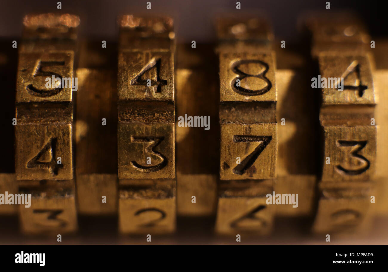 Vintage digital number hi-res stock photography and images - Alamy