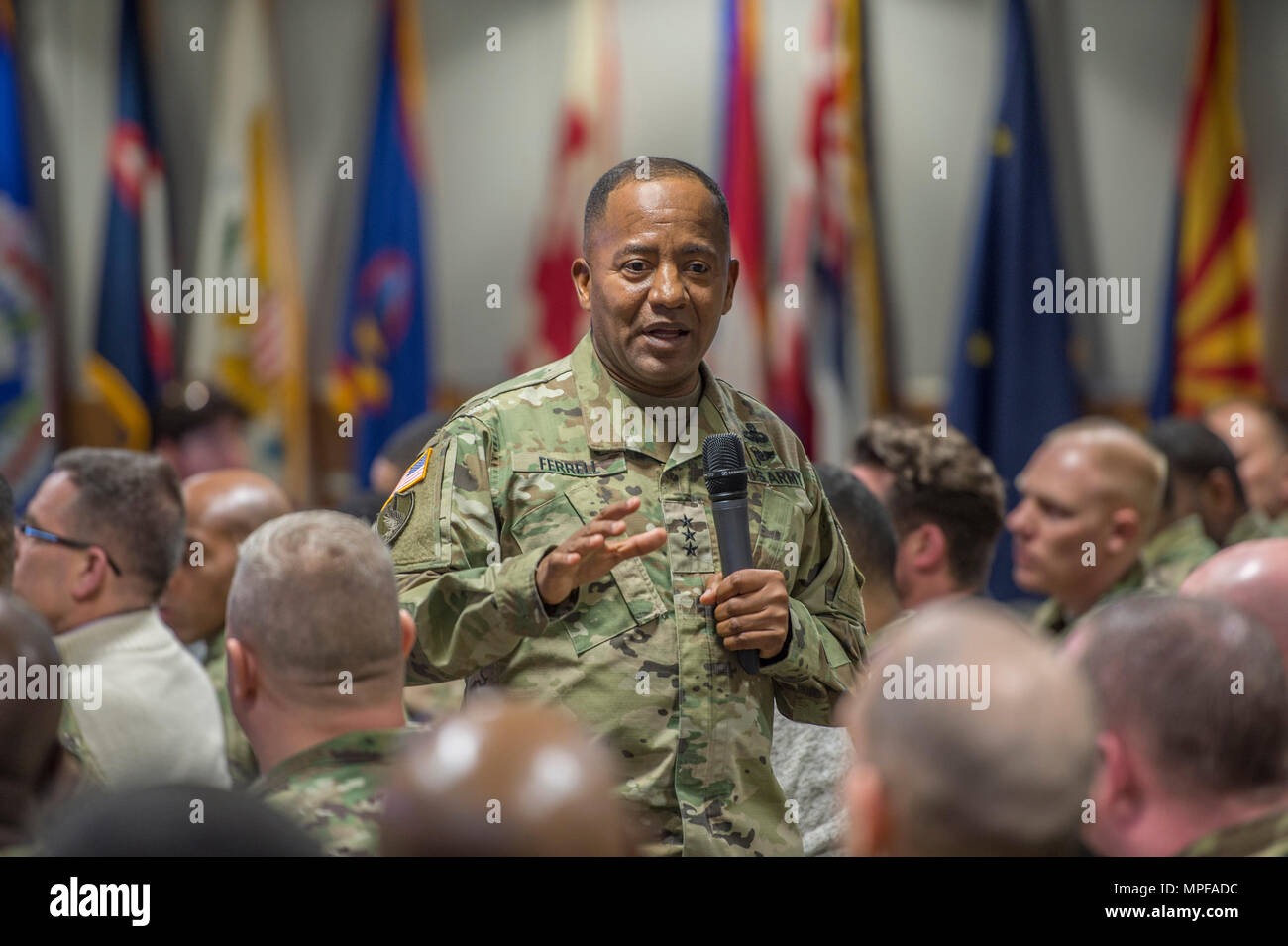 Lt. Gen. Robert S. Ferrell, Army Chief Information Officer/G6 speaks to ...