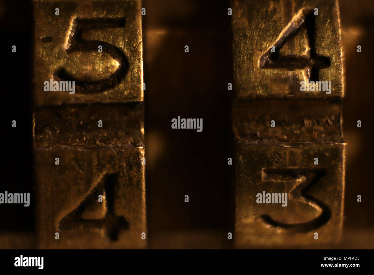 Bronze numbers hi-res stock photography and images - Alamy