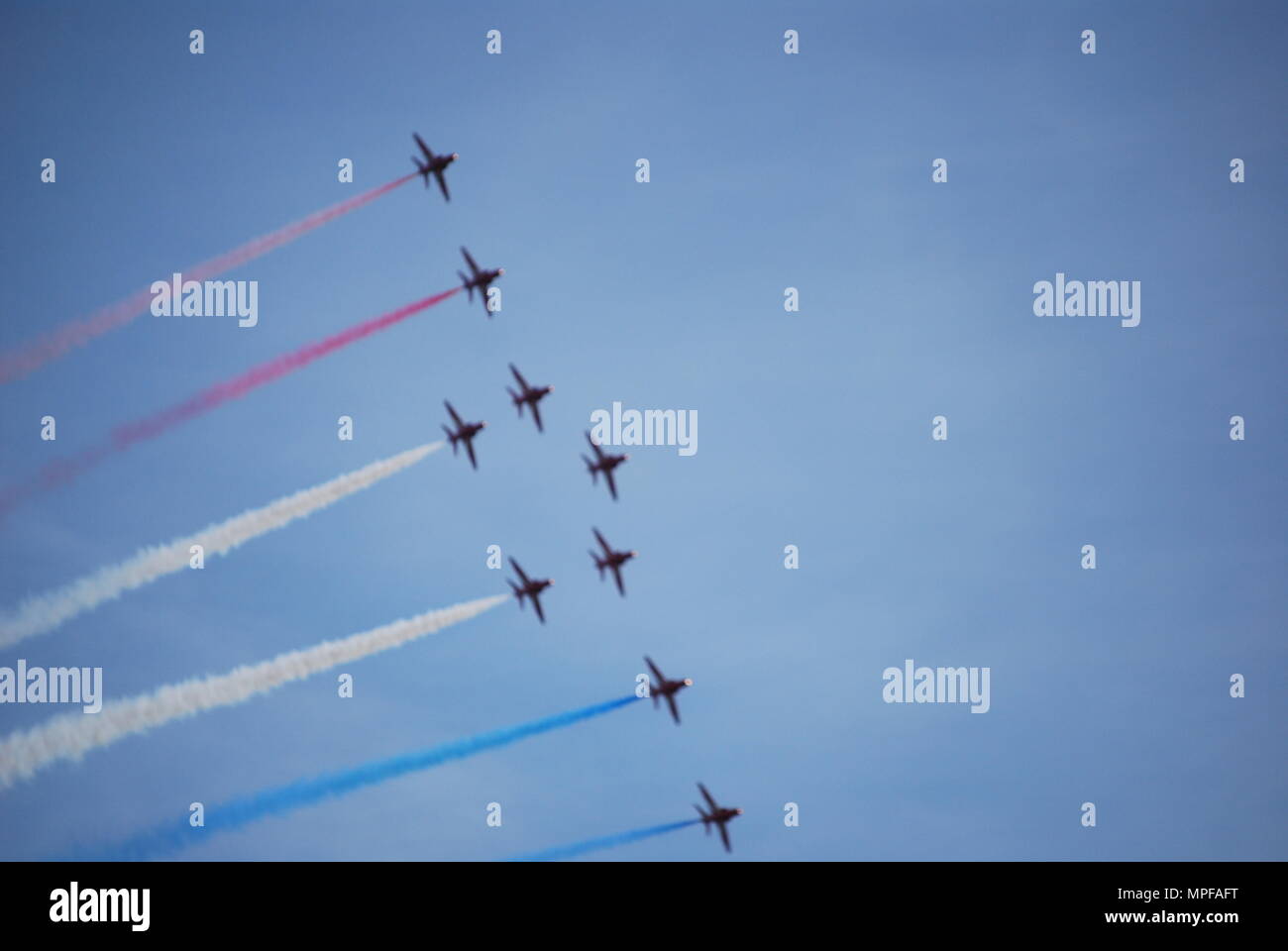 Red Arrows Display Stock Photo - Alamy