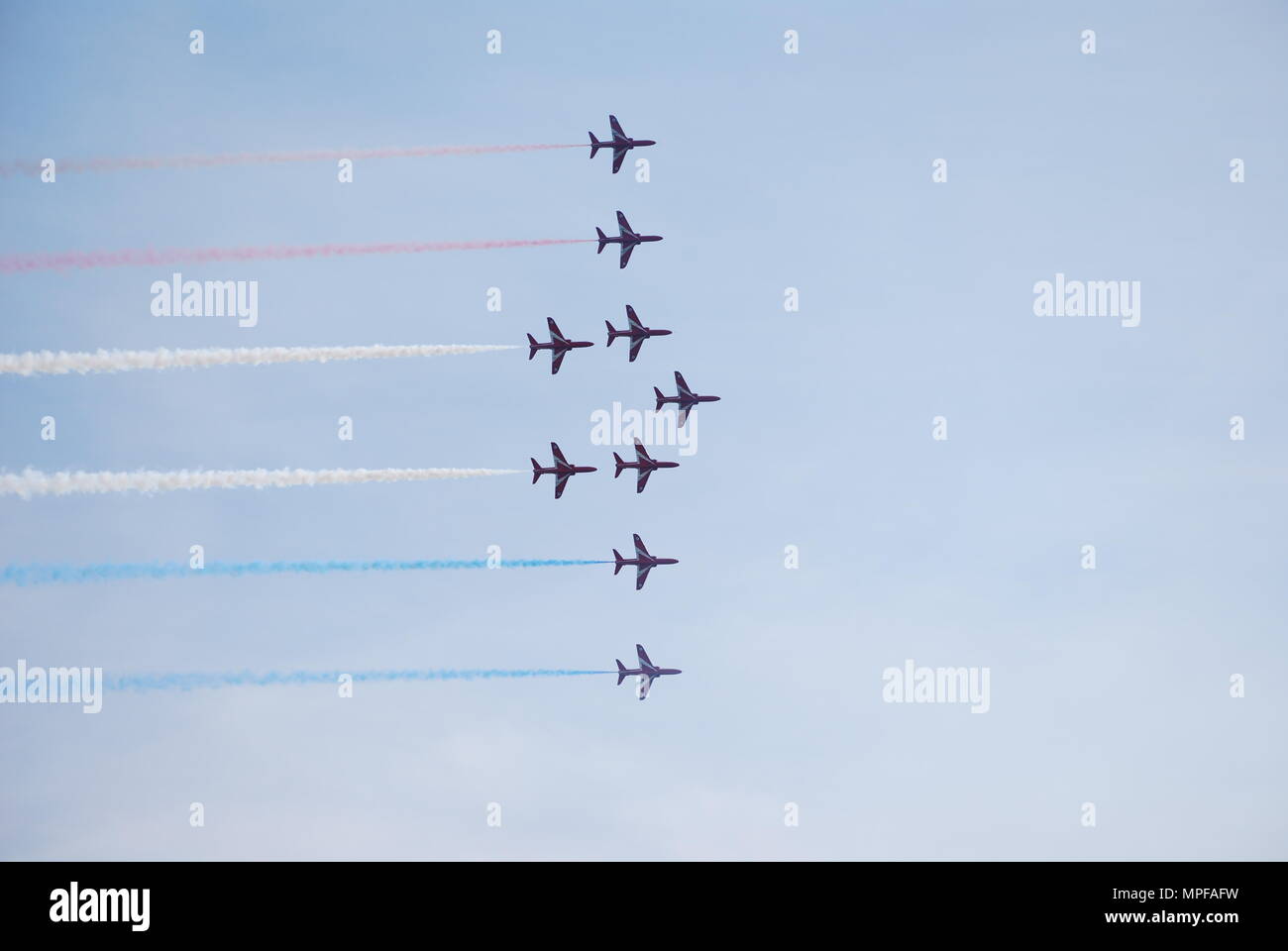 Red Arrows Display Stock Photo - Alamy