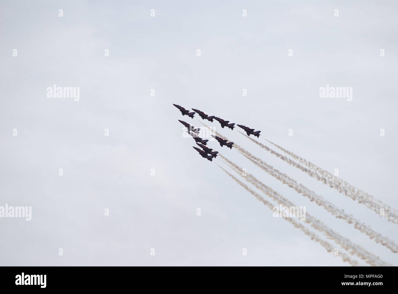 Red Arrows Display Stock Photo - Alamy