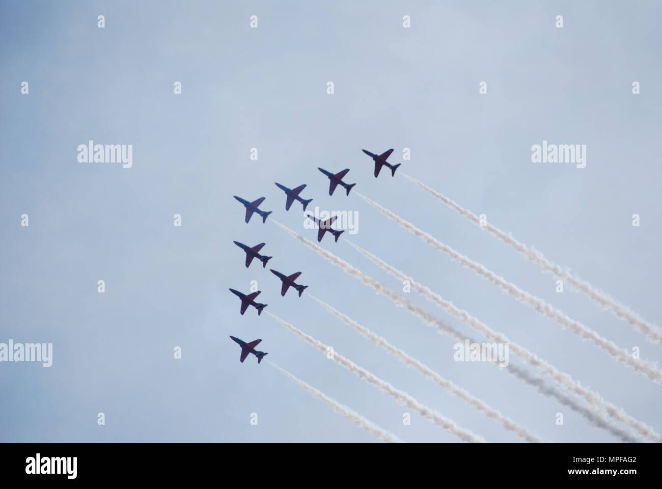 Red Arrows Display Stock Photo - Alamy