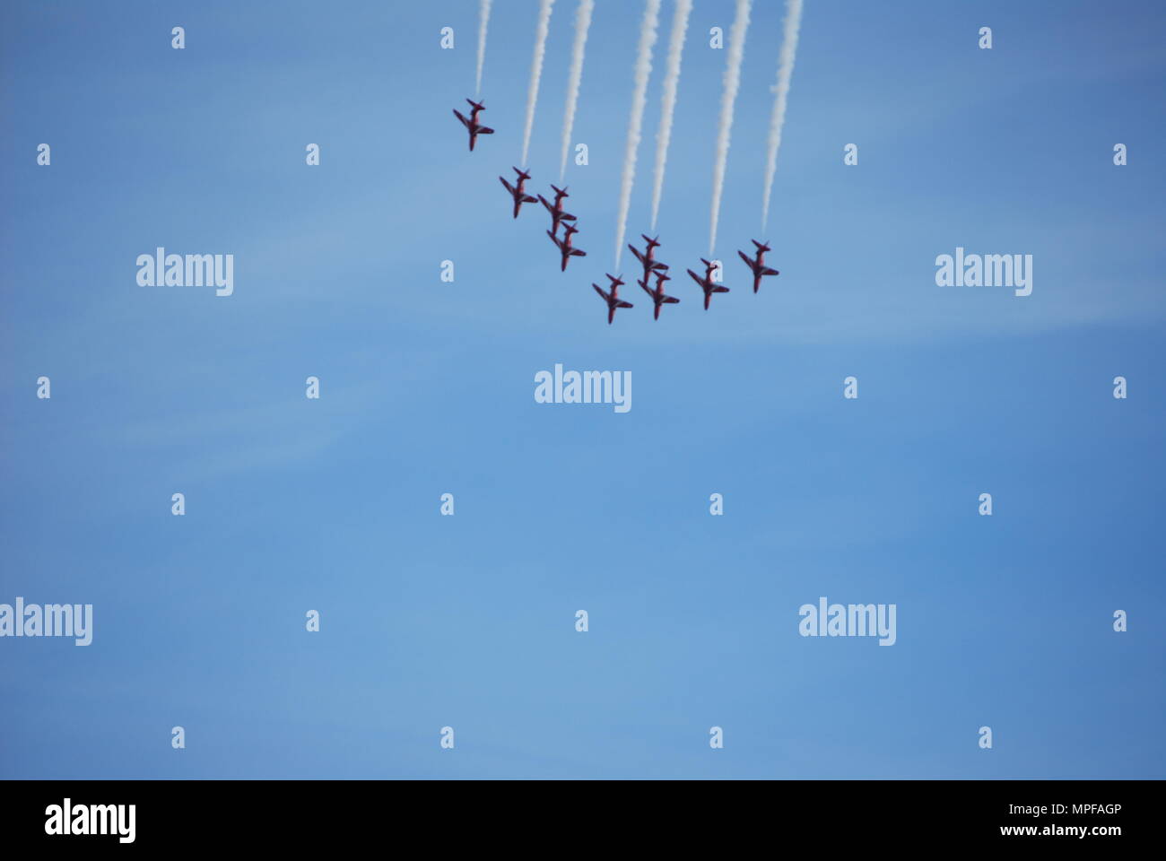 Red Arrows Display Stock Photo - Alamy