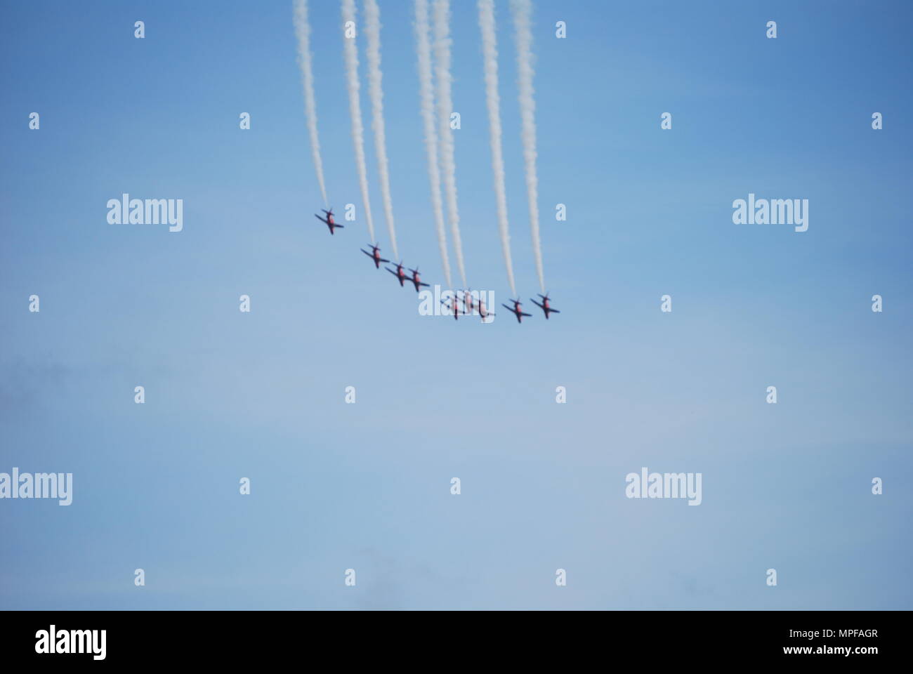 Red Arrows Display Stock Photo - Alamy