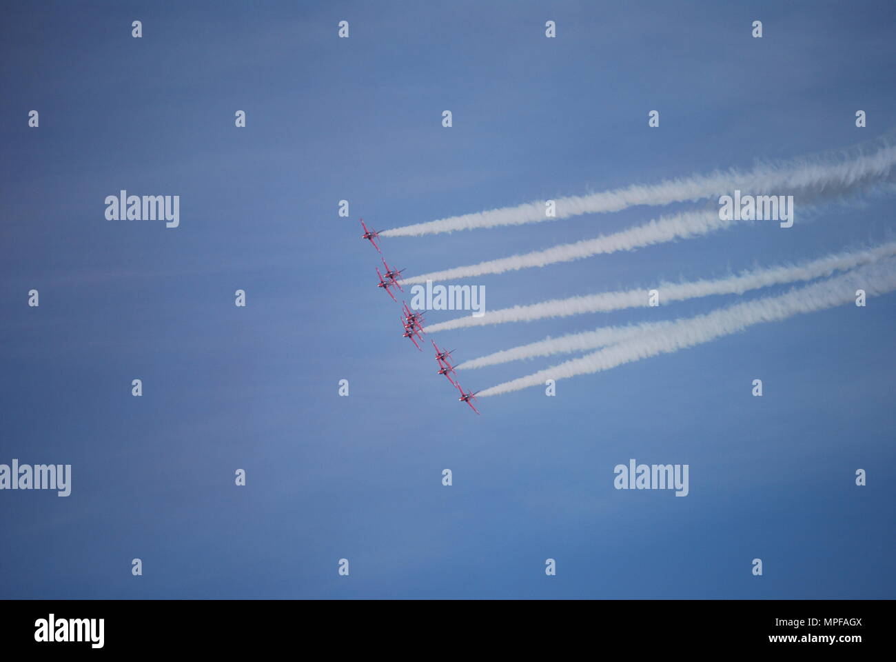 Red Arrows Display Stock Photo - Alamy