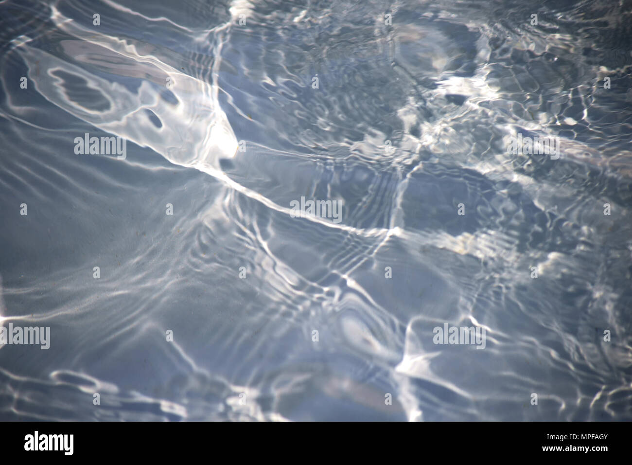 Whirl and wave patterns create abstract light reflections underwater ...