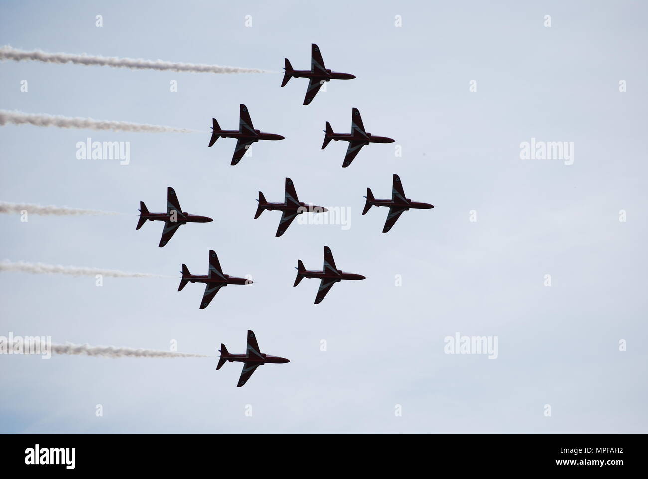 Red Arrows Display Stock Photo - Alamy