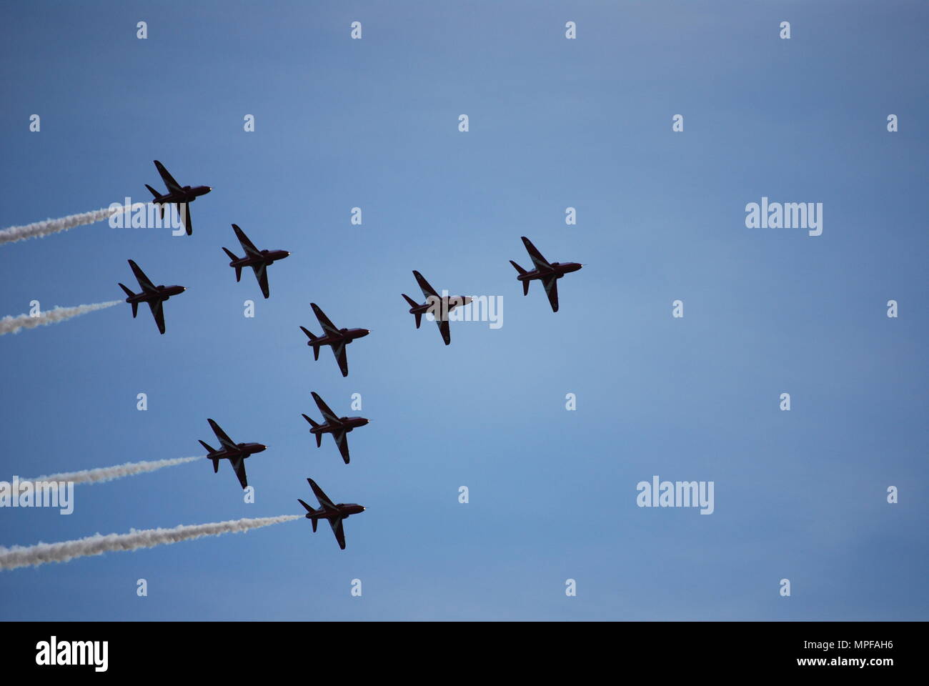 Red Arrows Display Stock Photo - Alamy