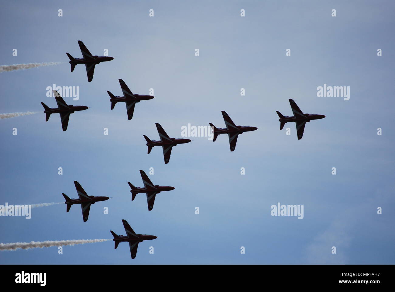 Red Arrows Display Stock Photo - Alamy