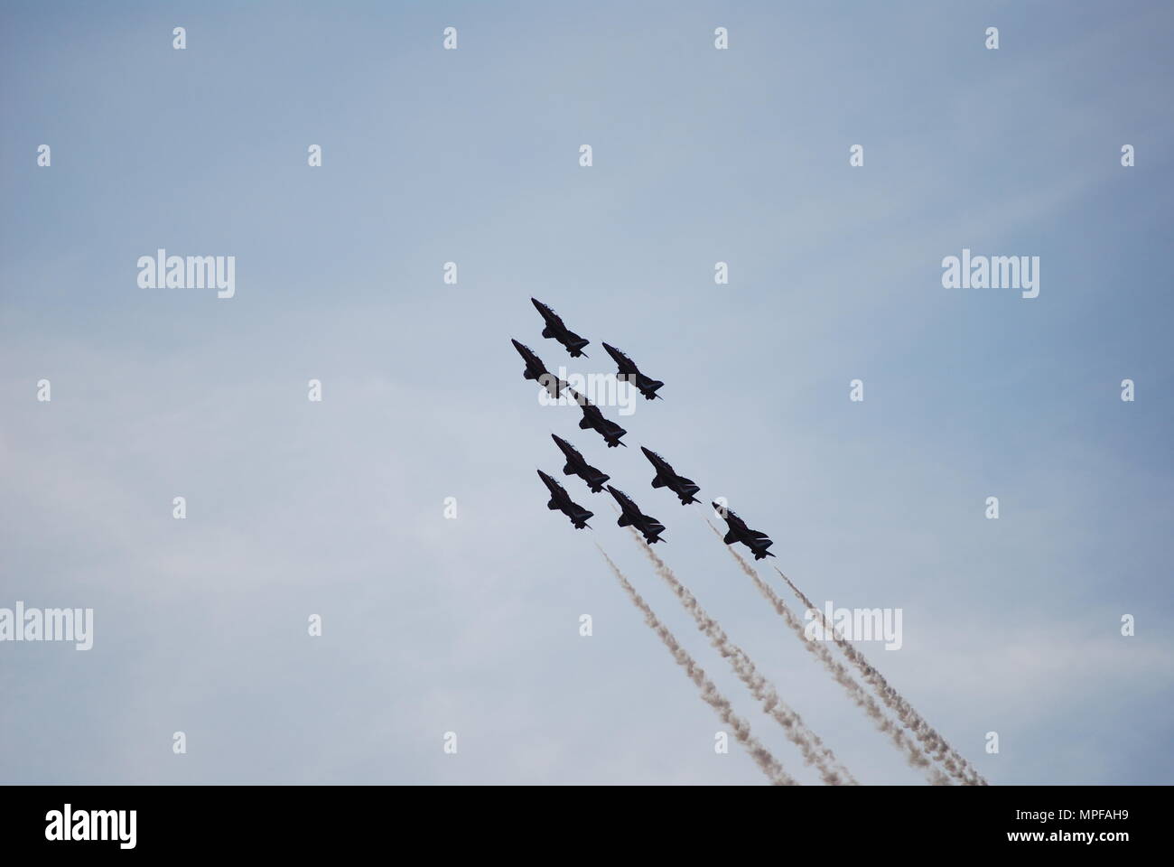Red Arrows Display Stock Photo - Alamy