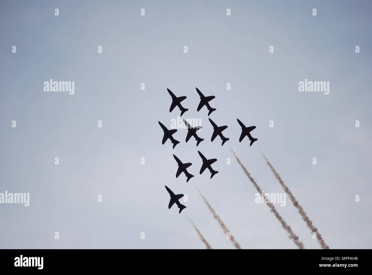 Red Arrows Display Stock Photo - Alamy