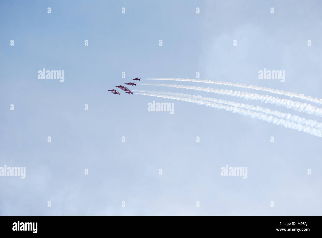 Red Arrows Display Stock Photo - Alamy