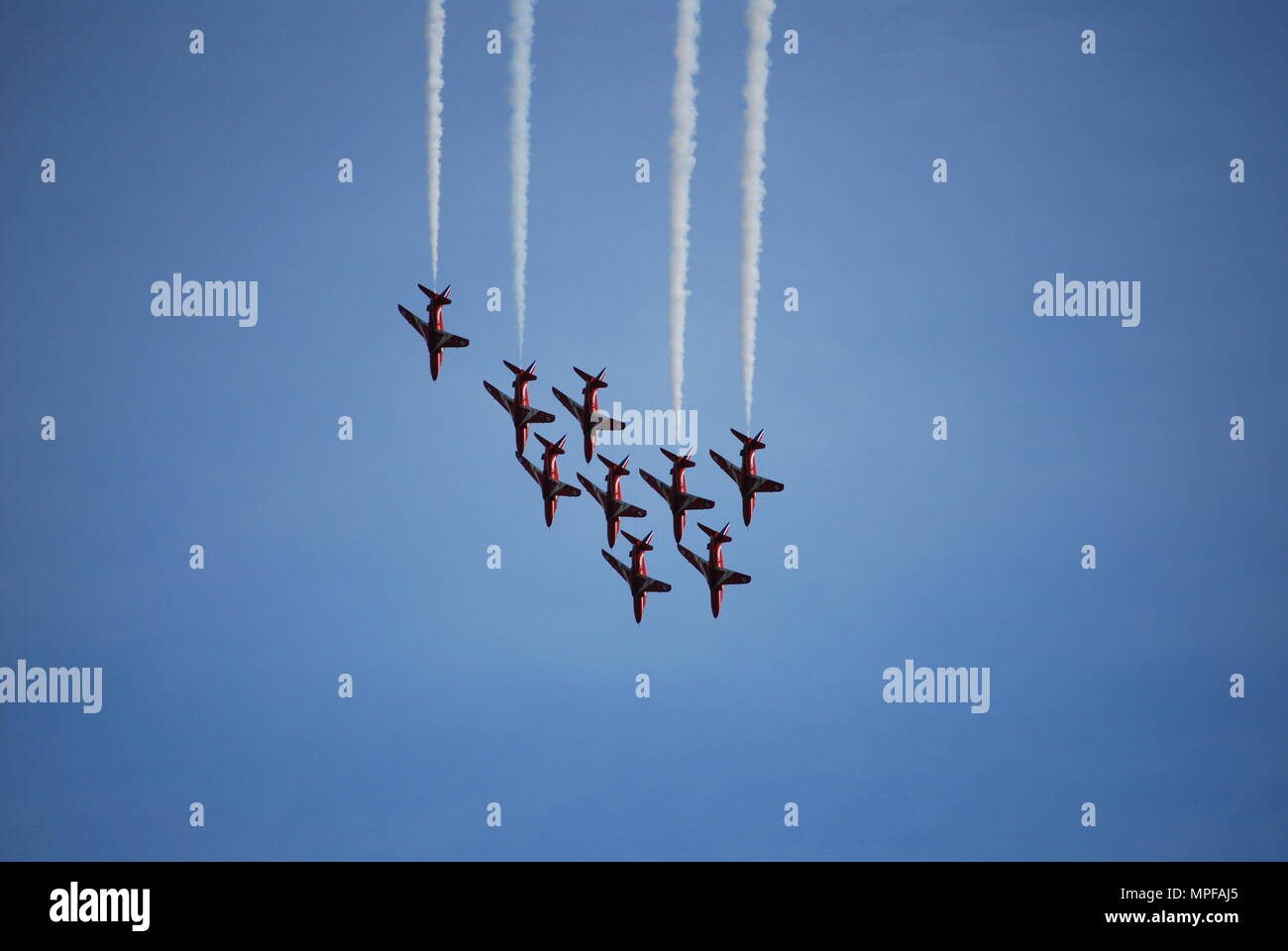 Red Arrows Display Stock Photo - Alamy