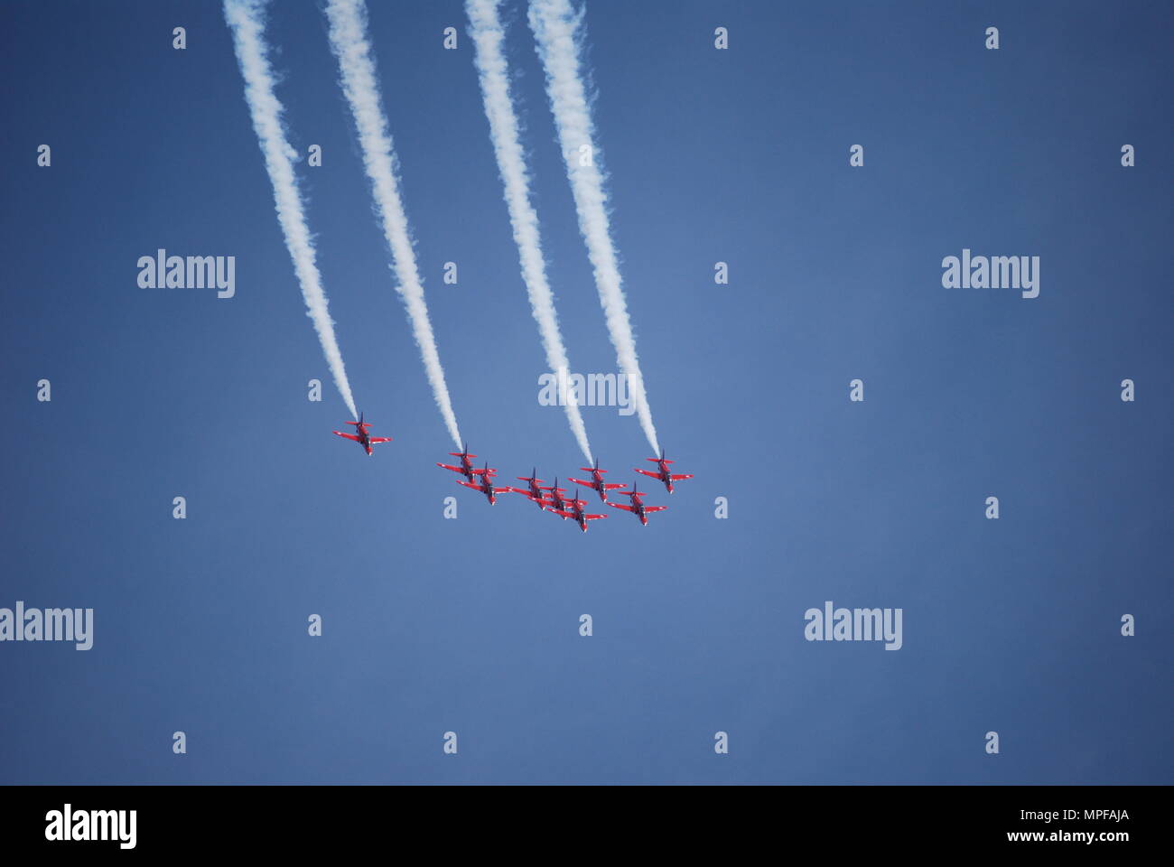 Red Arrows Display Stock Photo - Alamy