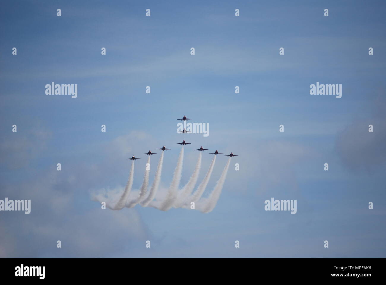 Red Arrows Display Stock Photo - Alamy