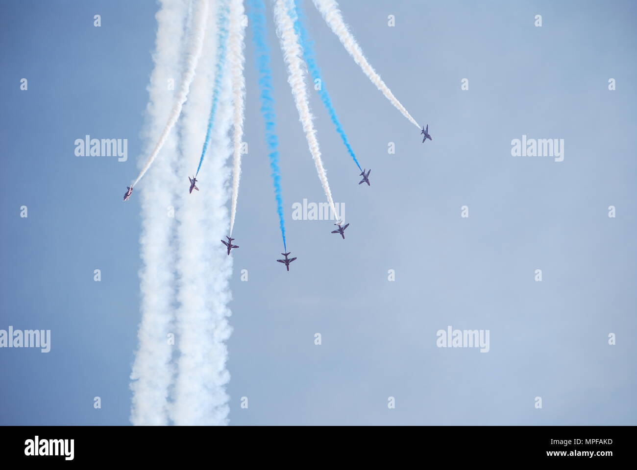 Red Arrows Display Stock Photo - Alamy